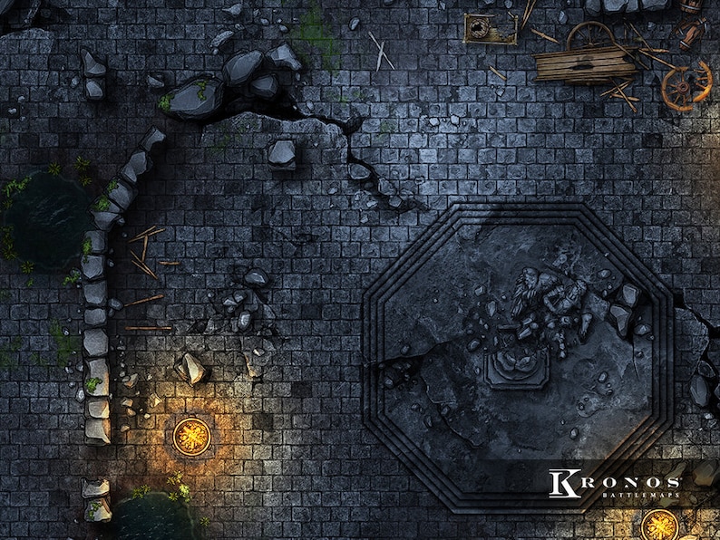 Castle Ruins Battlemap, Dnd Battle Map, D&D, Battle Map, Dungeons and Dragons, 5e, Roll20 ...