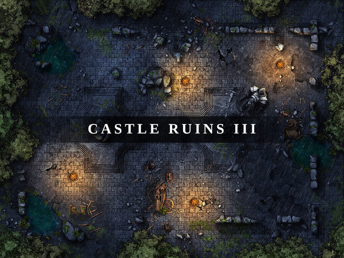 Castle Ruins III Battlemap, 4k,dnd Battle Map, D&D, Battle Map ...