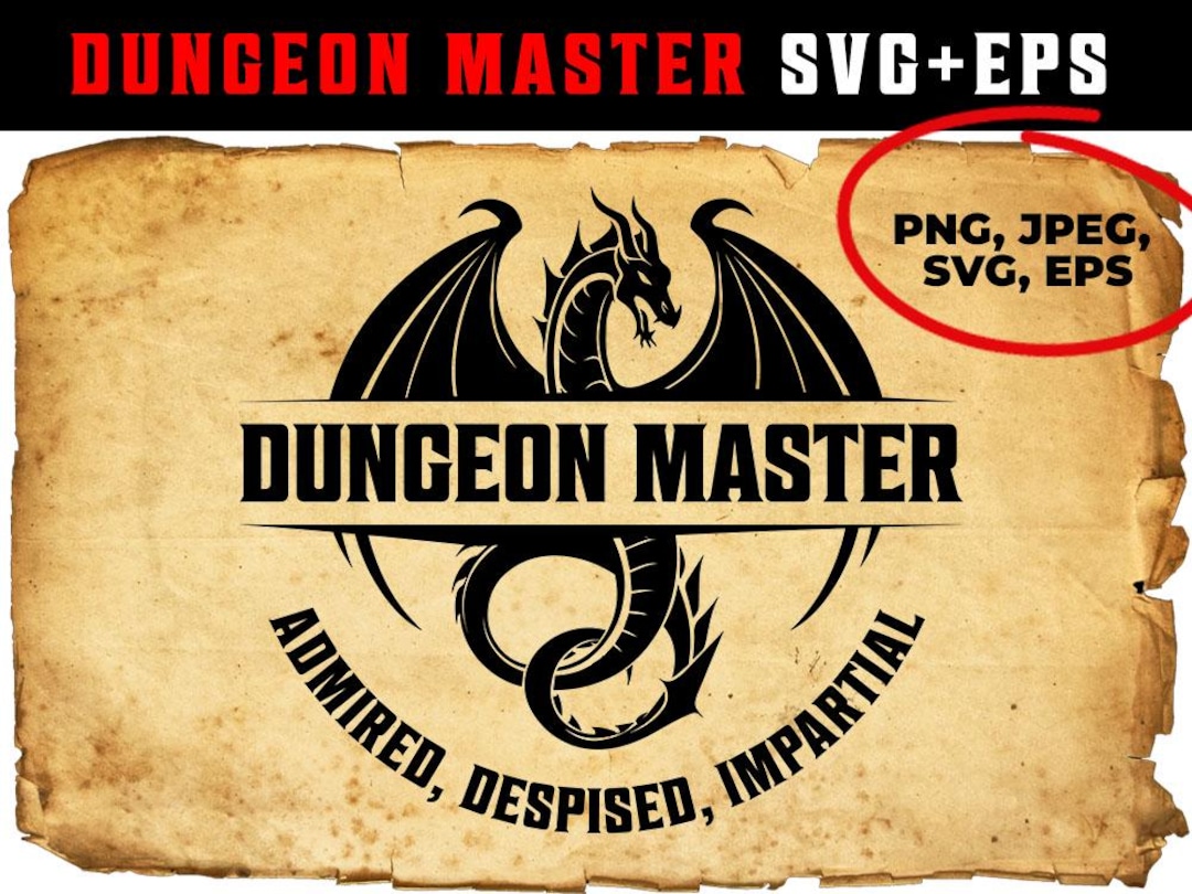 Dungeon Master Logo Emblem, D&D Symbols, SVG PNG EPS Jpeg Images, D20 ...
