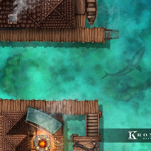 Fishing Village Battlemap, Dnd Battle Map, D&D, Dungeons and Dragons ...