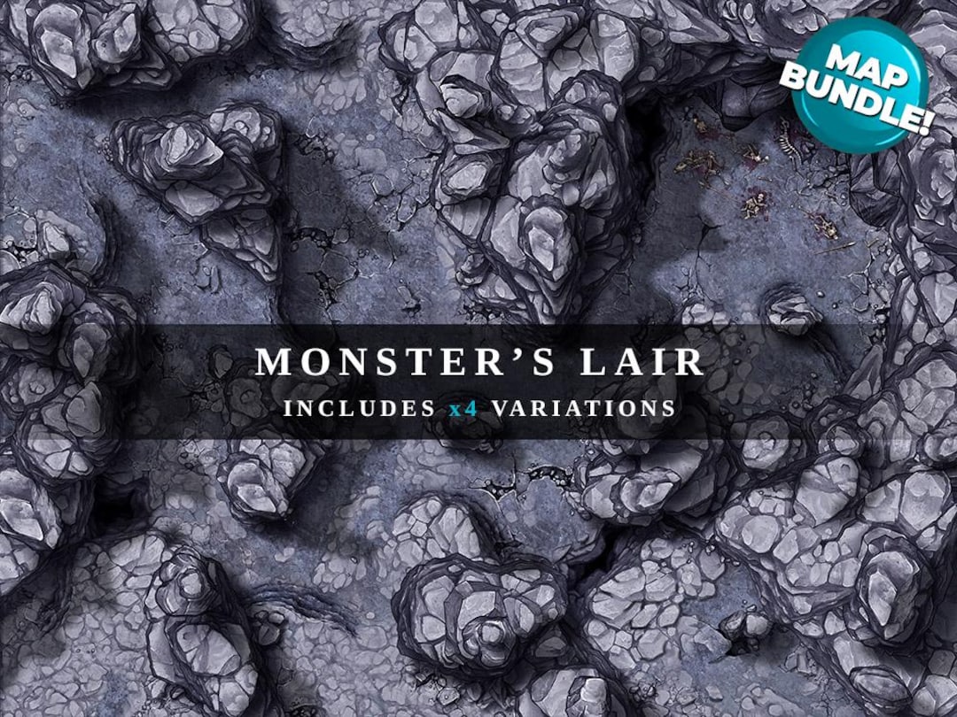 Monster's Lair Digital Battlemap, Dnd Battle Map, Digital Battle Map ...