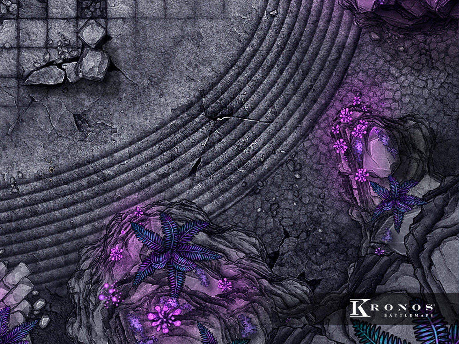 Underdark Arena Ruins Digital Battlemap, Dnd Battle Map, D&D, Dungeons ...