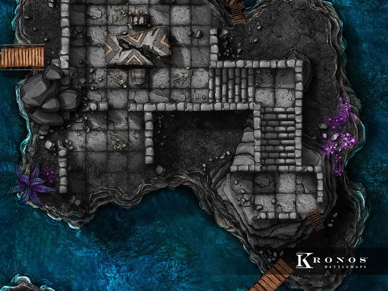 Underdark Ruins Battlemap: 40x30 Dnd Map (digital Download) - Etsy