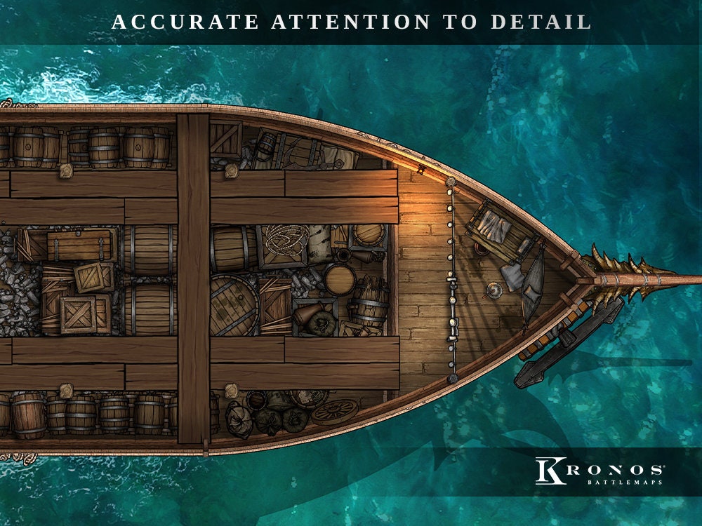 Ship Battlemap, Digital Battle Map Dnd, D&D, Dungeons and Dragons, 5e ...
