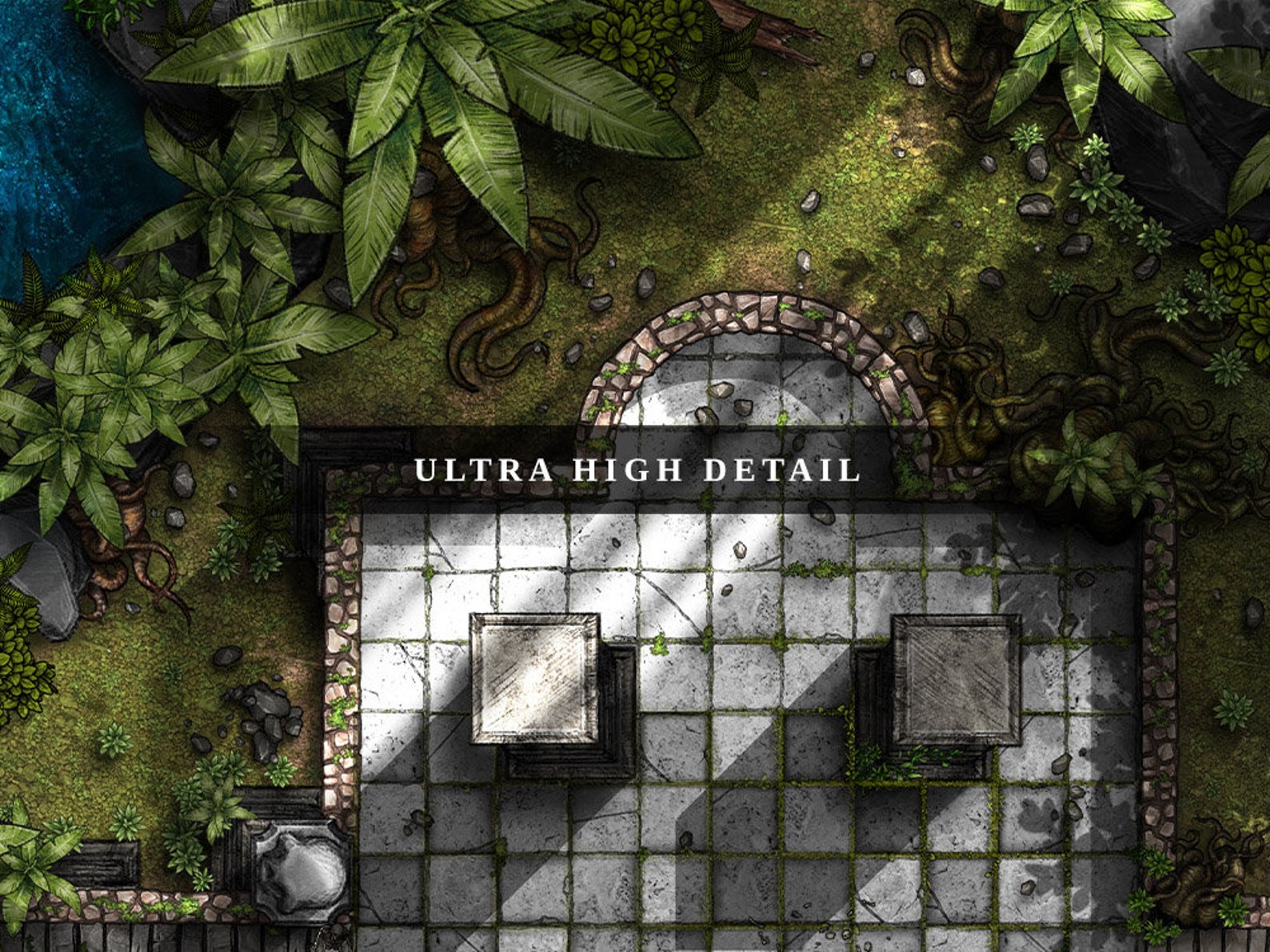 X2 Jungle Temple & Jungle Path Digital Battlemap, Dnd Battle Map ...