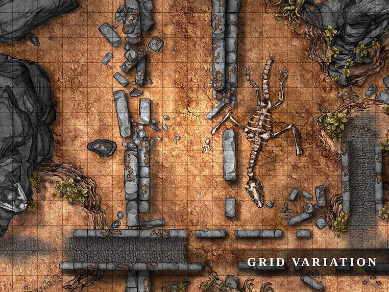 Swamp Ruins Bundle Battlemap, Dnd Battle Map, Battle Map, Dungeons and ...