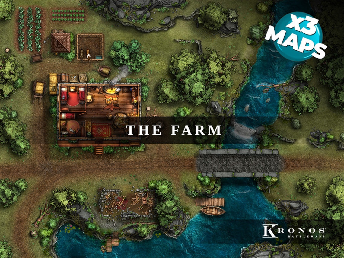 The Farm Battlemap, Dnd Battle Map, D&D, Battle Map, Dungeons and ...