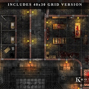 Prison Battlemap: D&D 5e Dungeon Crawl (digital Map) - Etsy