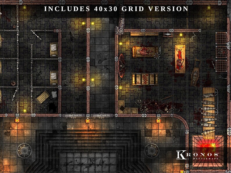 Prison Battlemap: D&D 5e Dungeon Crawl (digital Map) - Etsy