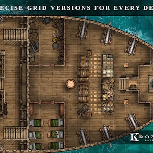Galleon Ship Battlemap: D&D 5e, Multi-deck Sailing Ship (digital Map ...