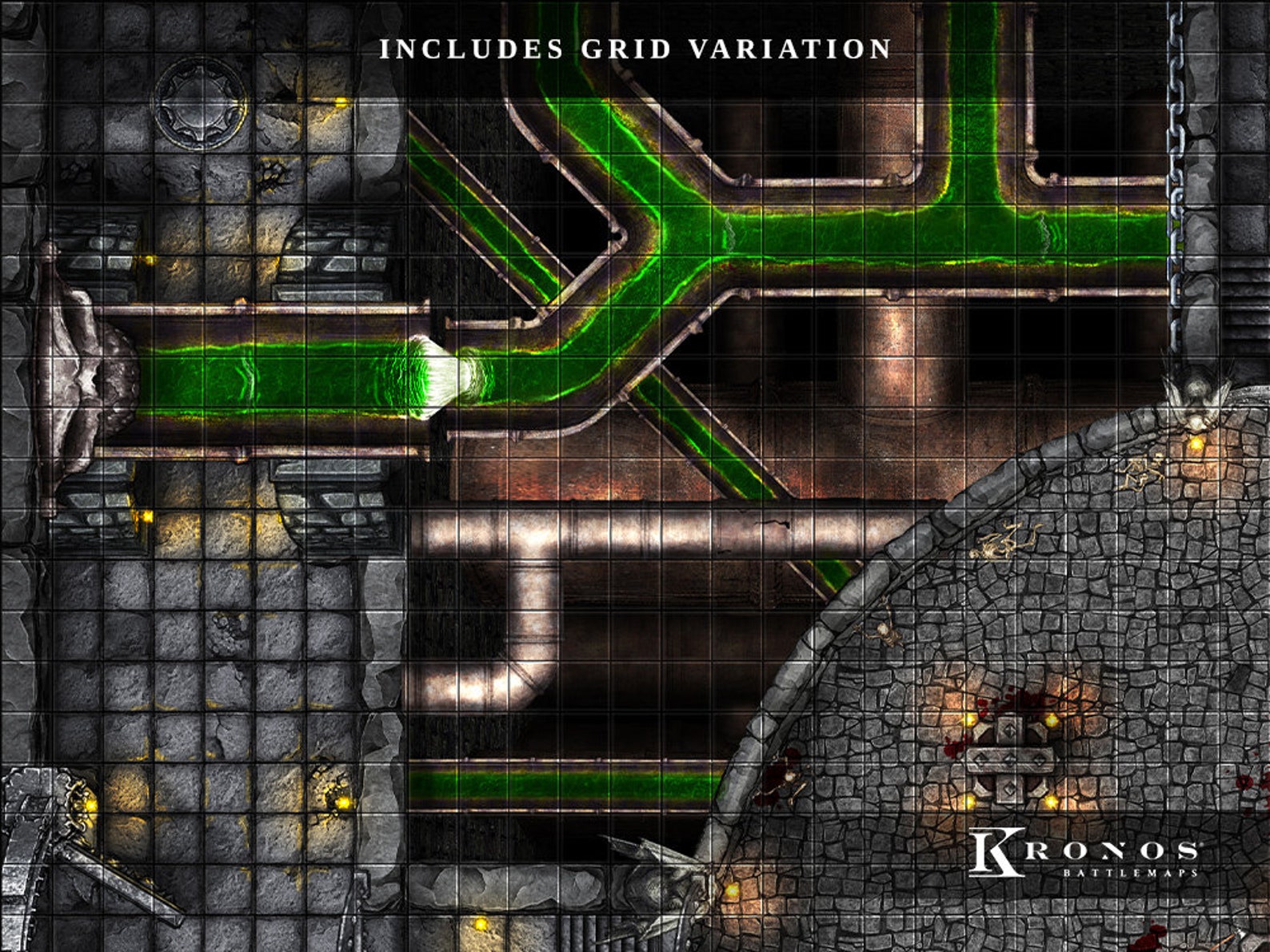 City Sewer Arena Digital Battlemap, Battlemap, Dnd Battle Map, D&D, 5e ...
