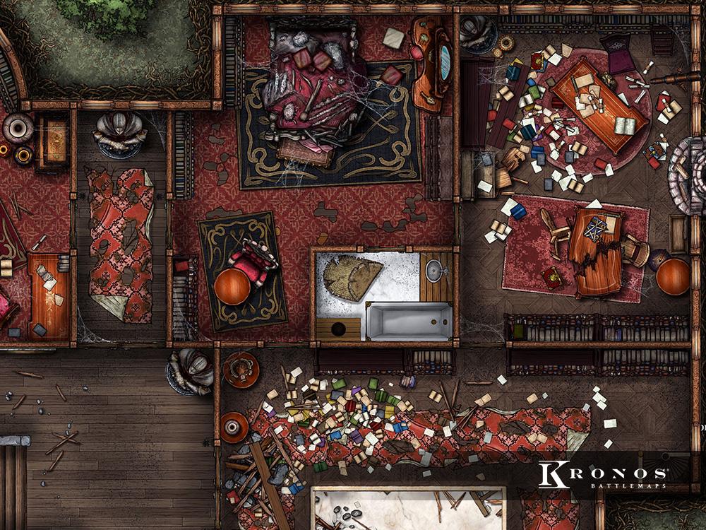 Abandoned Mansion, Dnd Battle Map, D&D Battle Map, RPG Battle Map ...