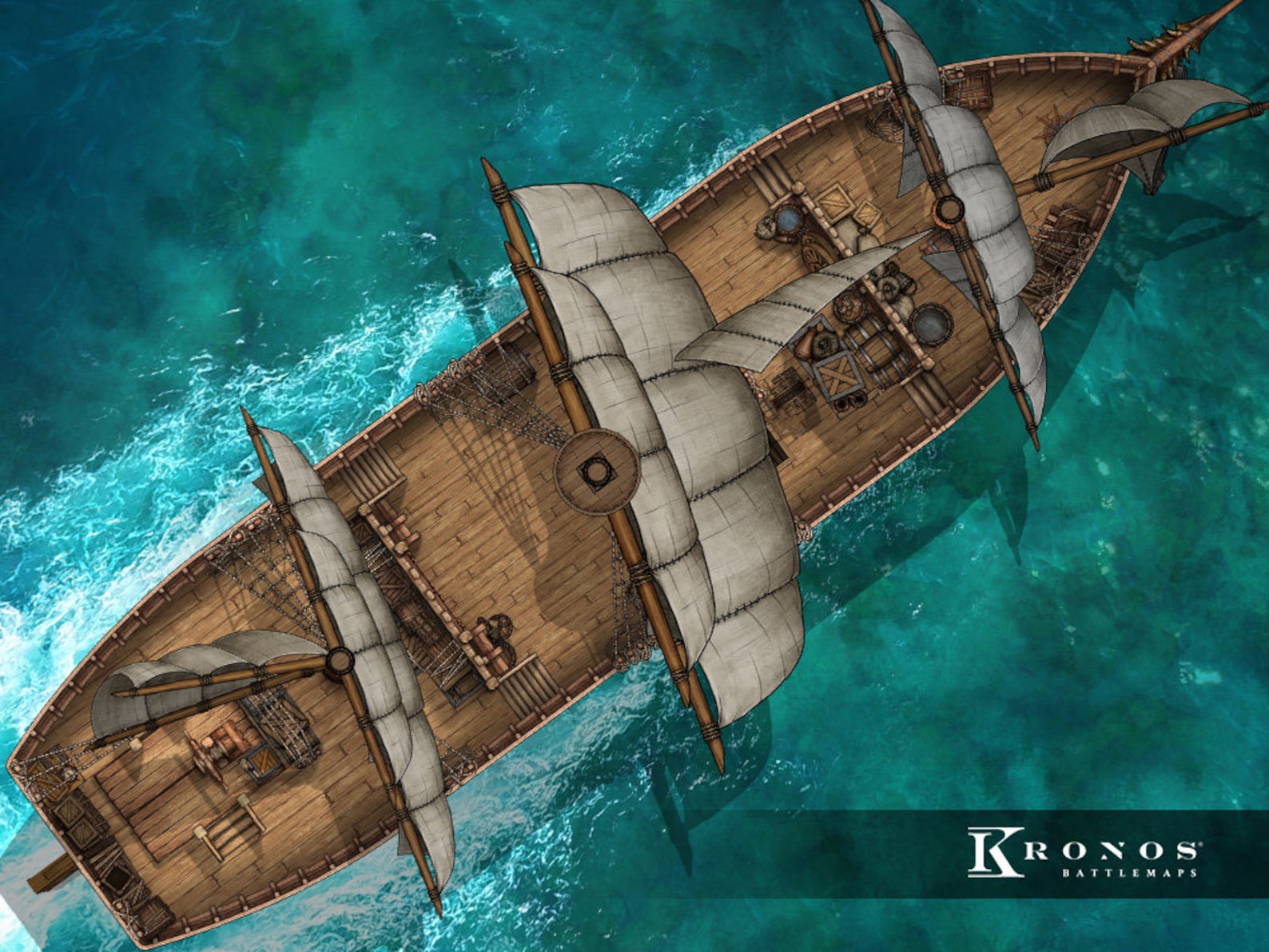 Sailing Ship Battlemap: Multi-deck RPG Map (digital Download) - Etsy