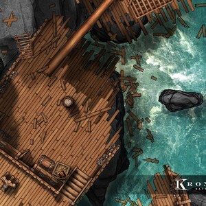 Shipwreck Battlemap: 40x30 Dnd Encounter Map (digital Download) - Etsy