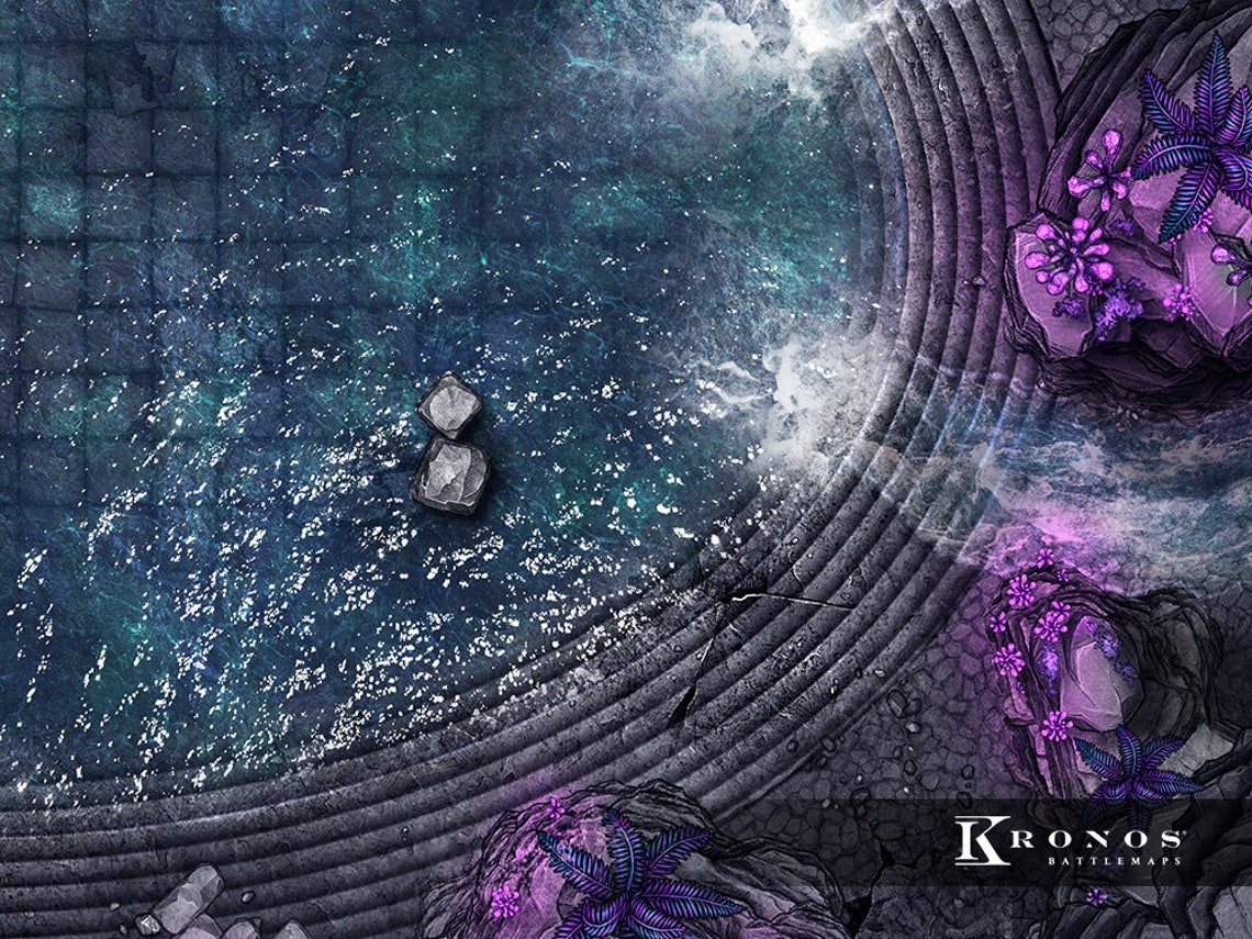 Underdark Arena Ruins Digital Battlemap, Dnd Battle Map, D&D, Dungeons ...