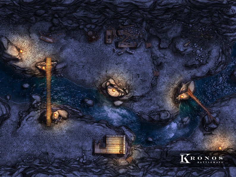 Mountain River Valley Digital Battlemap, Dnd Battle Map, D&D, Dungeons ...