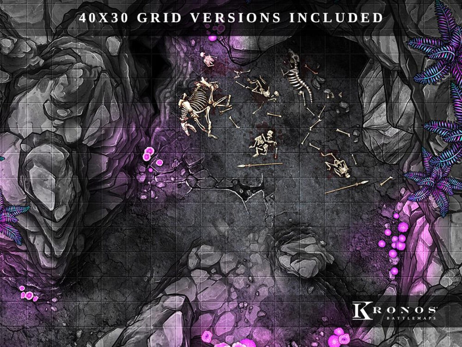 Monster's Lair Battle Map: Dnd 5e, VTT, Grid & Gridless (digital ...