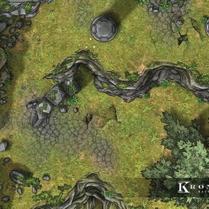 Forest Ruins Digital Battlemap: Dnd 5e VTT Map (40x30) - Etsy