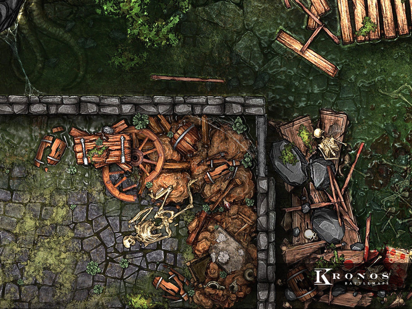 4K Cellar Dungeon Battle Map: Dnd 5e, VTT Ready (digital Map) - Etsy