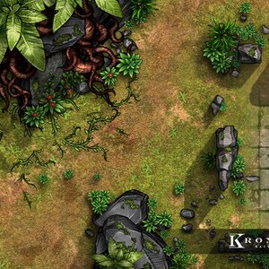 Jungle Ruins Digital Battlemap, + Grid/night Versions Dnd Battle Map ...