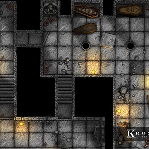 Catacombs Battlemap: 40x30 Dnd Map (digital Download) - Etsy