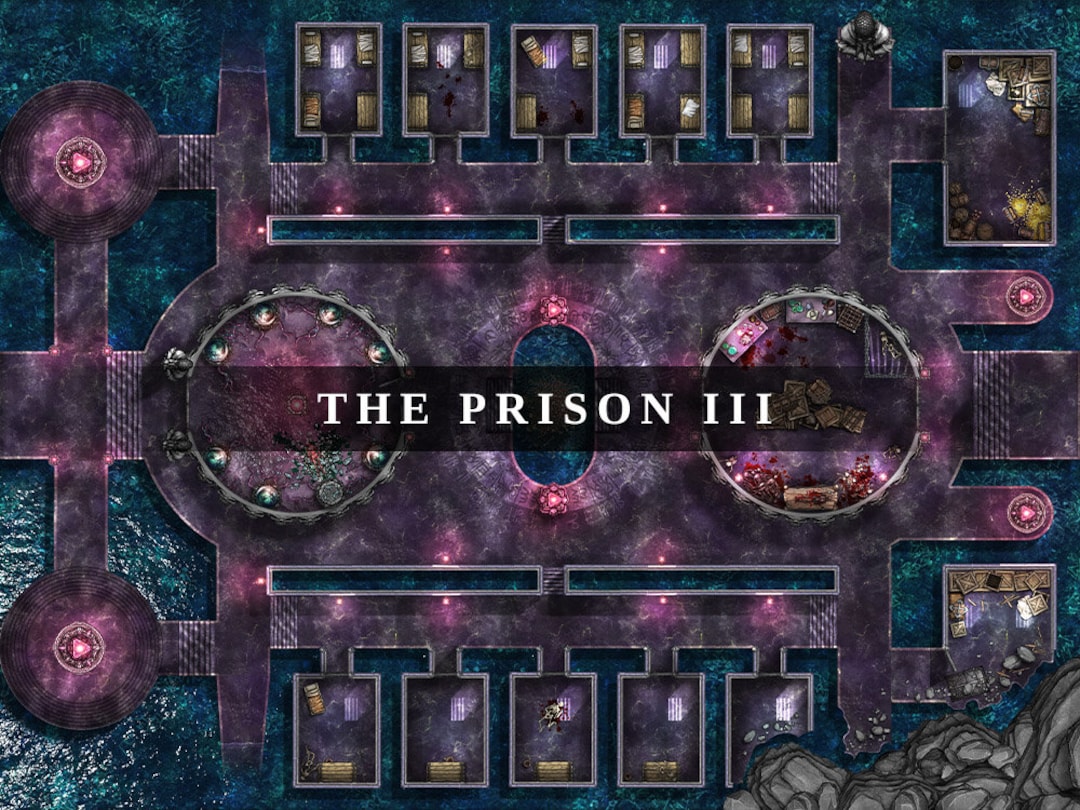 The Prison III, 40x30 Battlemap, Dnd Battle Map, D&D, Battle Map ...