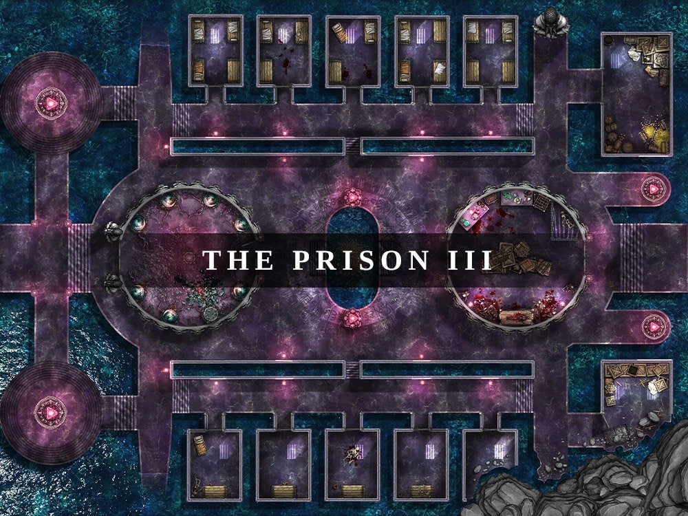 The Prison III, 40x30 Battlemap, Dnd Battle Map, D&D, Battle Map ...