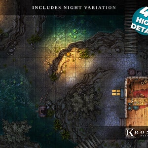 Witches Swamp Battlemap: 4K High Detail Dnd Map (digital Map) - Etsy