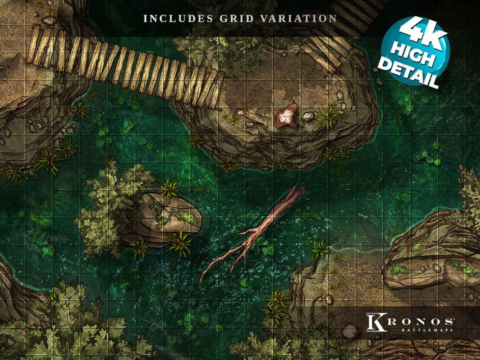 Witches Swamp Battlemap: 4K High Detail Dnd Map (digital Map) - Etsy