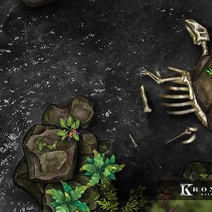 Jungle Tar Pit Digital Battlemap, Grid/night Versions Dnd Battle Map ...