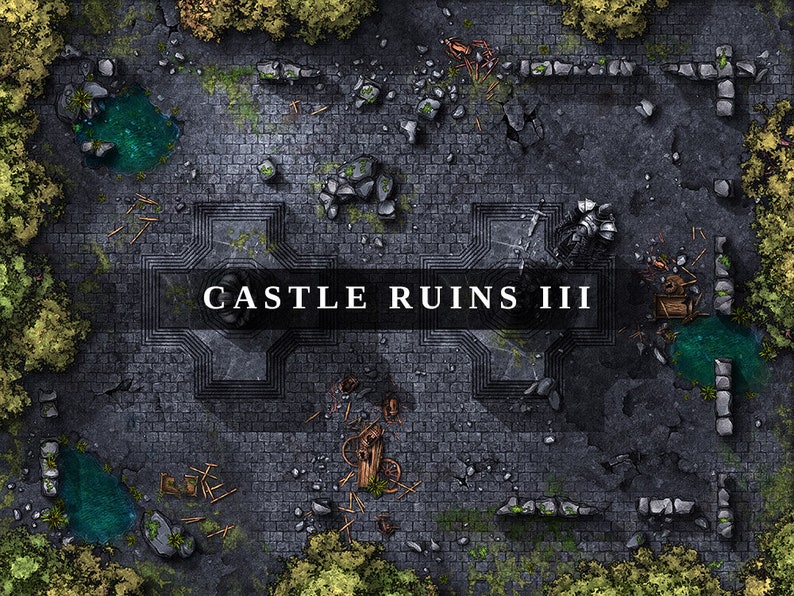 Castle Ruins III Battlemap, 4k,dnd Battle Map, D&D, Battle Map ...