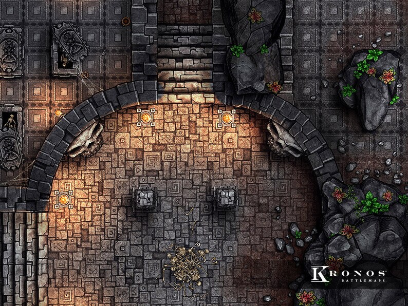 Jungle Temple Ruins Battlemap, Dnd Battle Map, Battle Map, Dungeons and ...