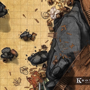 Shipwreck Battlemap: 40x30 Dnd Encounter Map (digital Download) - Etsy