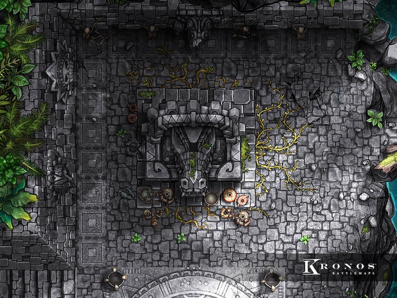 Jungle Temple Ruins Battlemap: 80x30 Dnd Map (digital Download) - Etsy