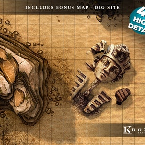 Ancient Library Battle Map: Abandoned Ruins for D&D (digital Download ...