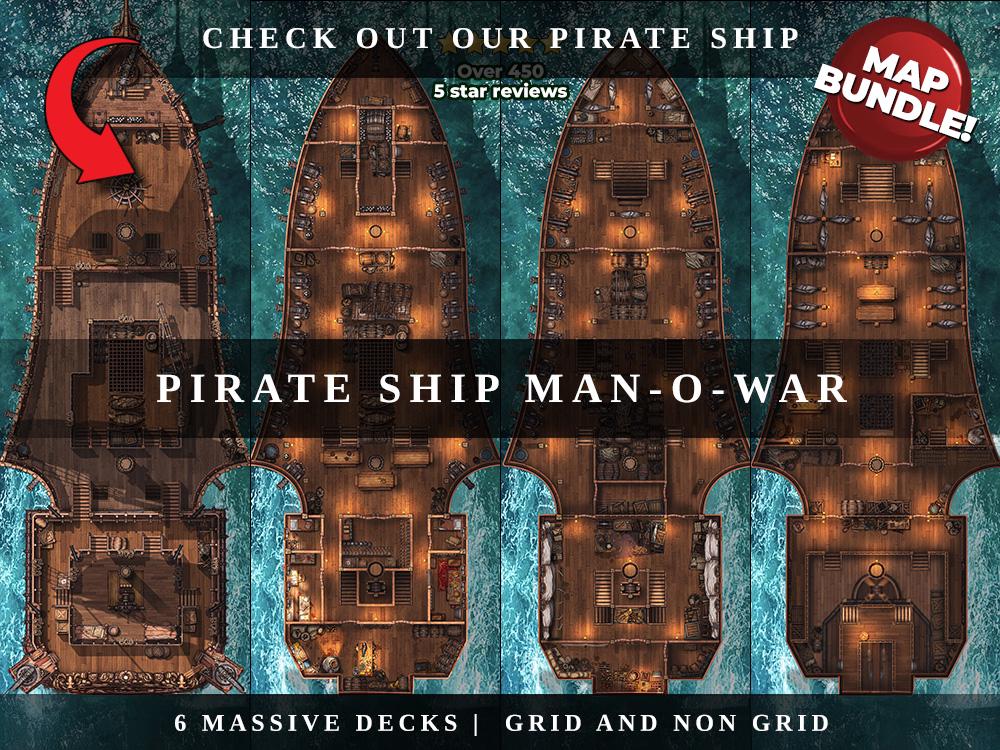 Sailing Ship Battlemap: Multi-deck RPG Map (digital Download) - Etsy