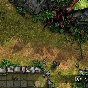 Jungle Ruins Digital Battlemap, + Grid/night Versions Dnd Battle Map ...