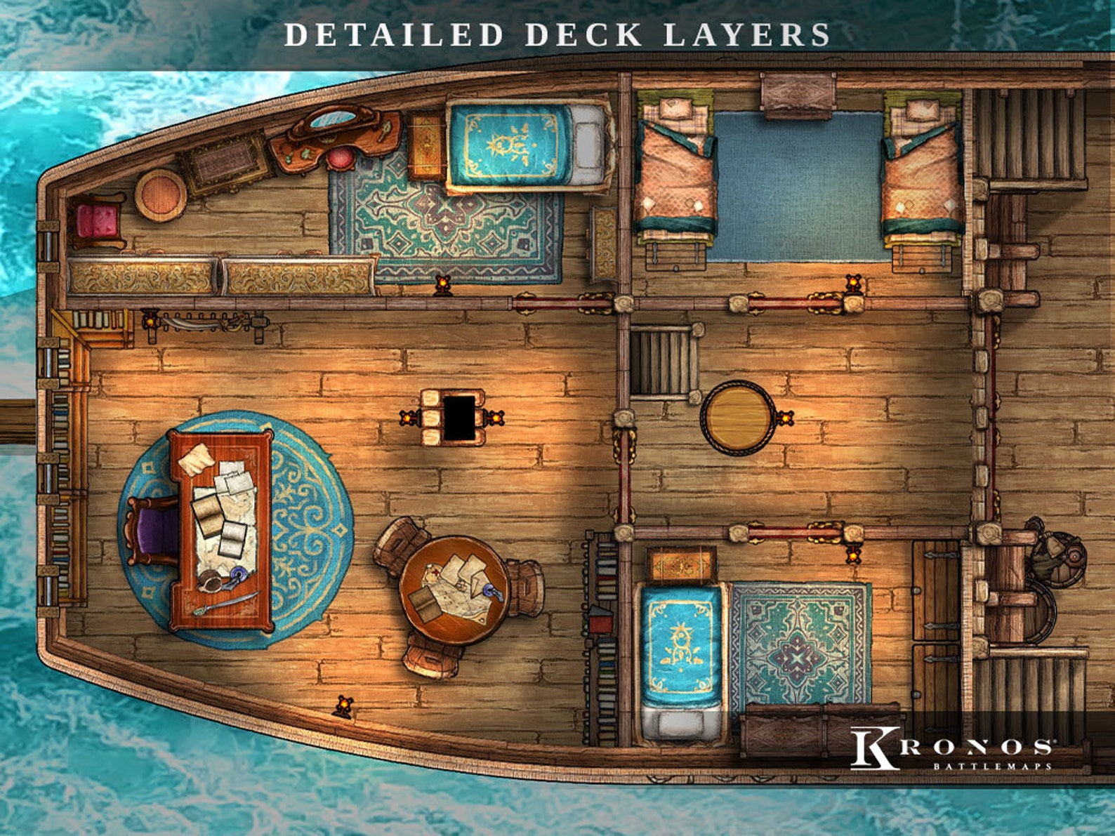 Sailing Ship Battlemap: Multi-deck RPG Map (digital Download) - Etsy
