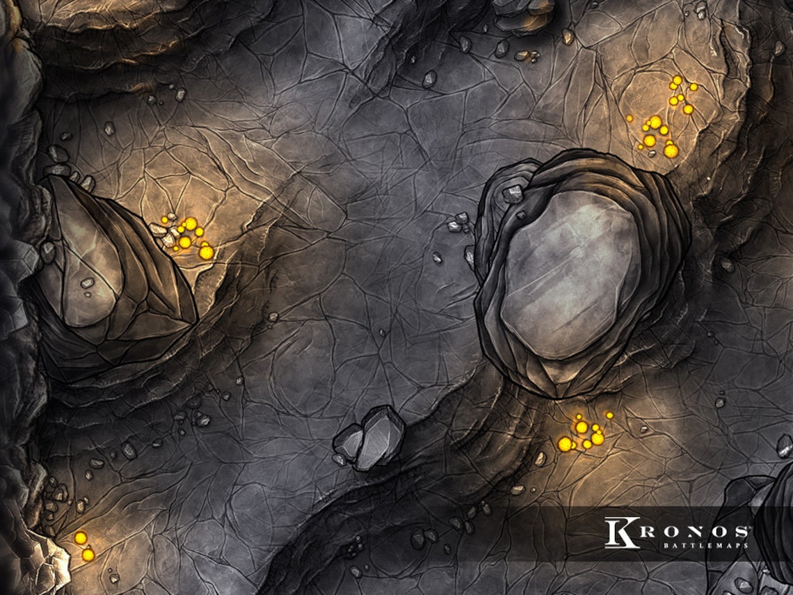 Golden Caves 4k Digital Battlemap, 20x20, Battlemap, Dnd Battle Map, D ...