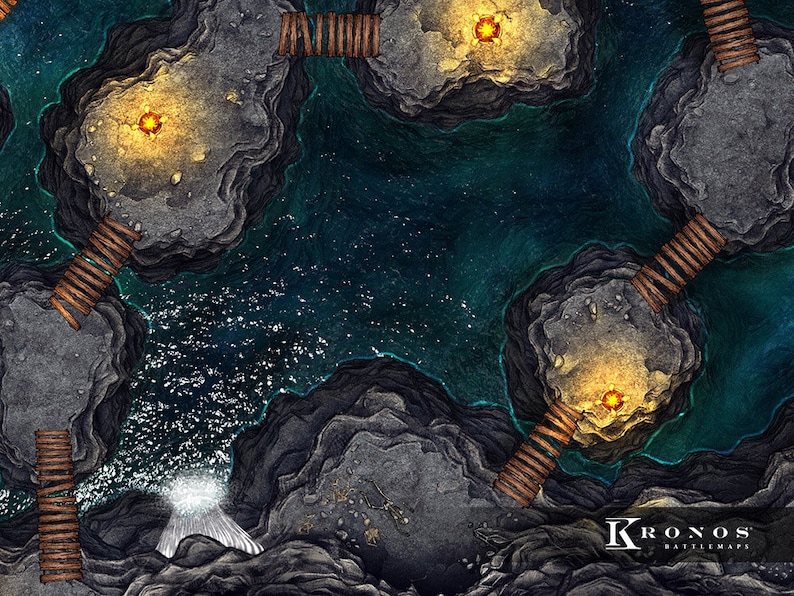 Drowning Cavern Battlemap, Cave, Dnd Battle Map, D&D, Cave, Dungeons ...