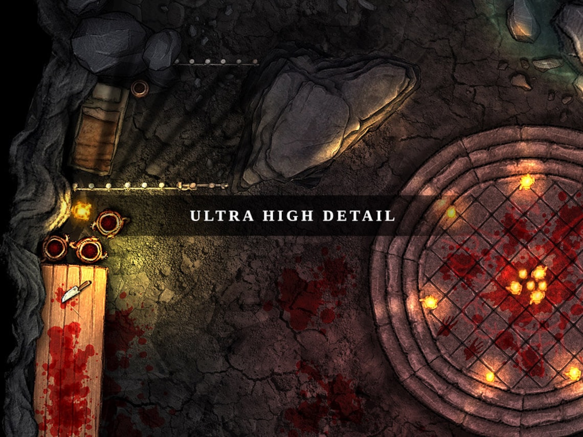 The Blood Cave Battlemap, Dnd Battle Map, D&D, Battle Map, Dungeons and ...