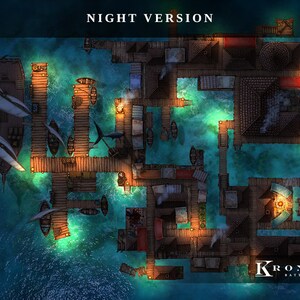 Fishing Village Battlemap, Dnd Battle Map, D&D, Dungeons and Dragons ...