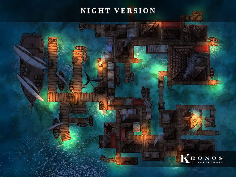 Fishing Village Battlemap, Dnd Battle Map, D&D, Dungeons and Dragons ...