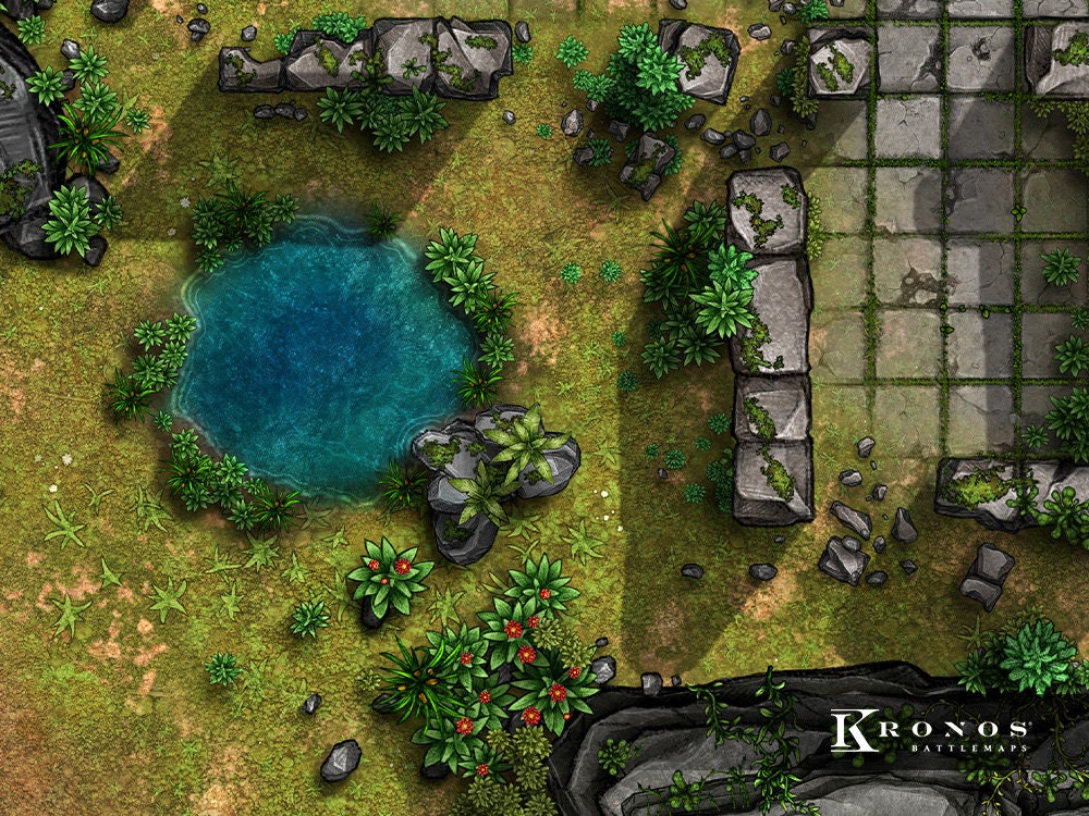 Jungle Ruins Digital Battlemap, + Grid/night Versions Dnd Battle Map, Digital Battle Map, 5e ...