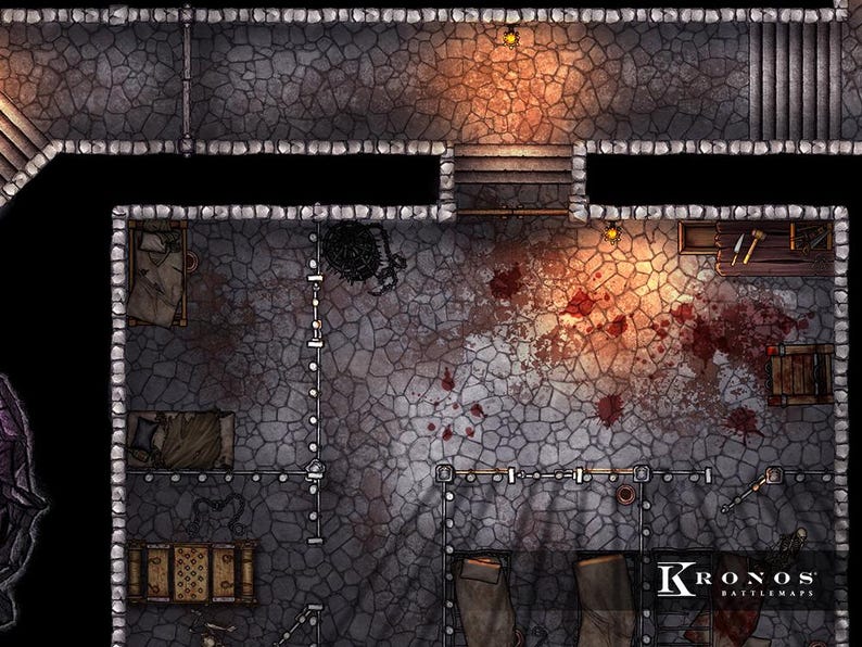 Evil Cult Basement Hideout, 4k Dnd Battle Map, (digital Map) - Etsy