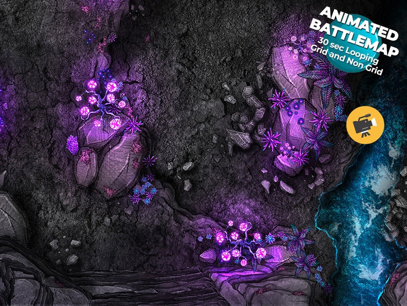 Underdark River Trident Animated Battlemap, Video, Dnd Battle Map ...