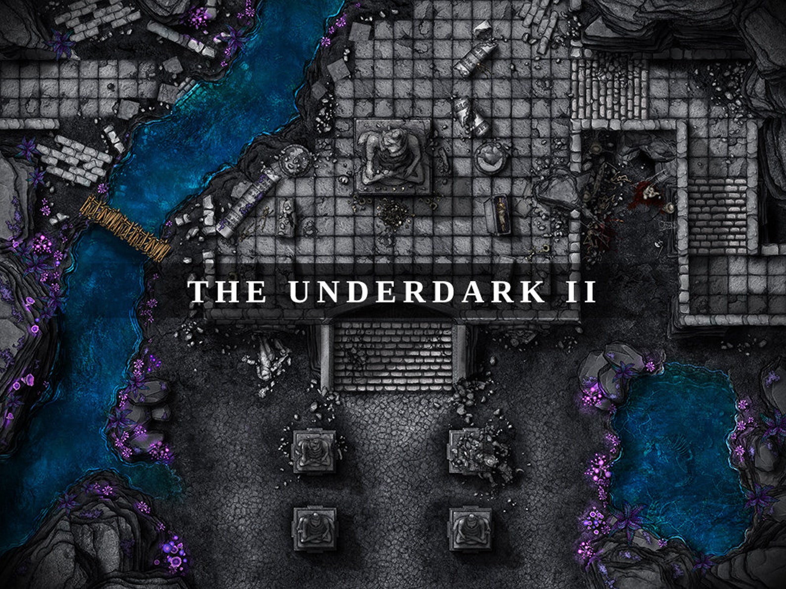 Underdark Ruins Battlemap, Dnd Battle Map, D&D, Battle Map, Dungeons and Dragons, 5e, Roll20 ...