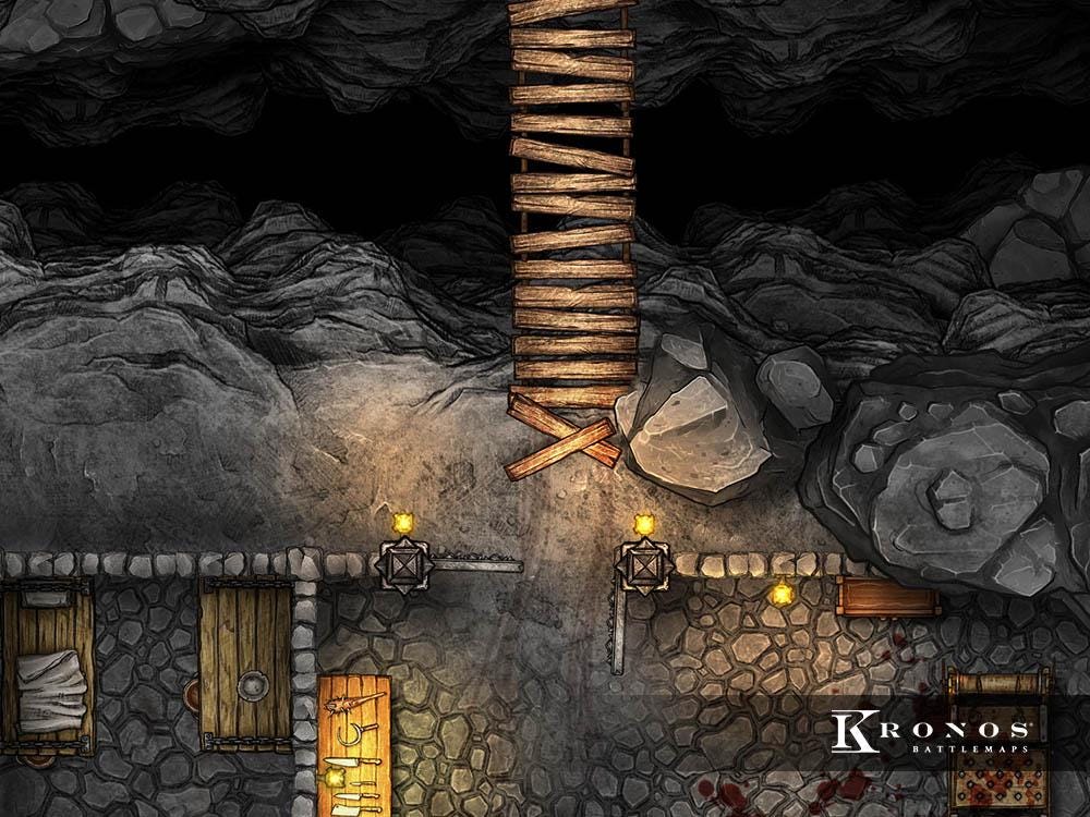Underground Prison Battlemap, Dnd Battle Map, D&D, Battle Map, Dungeons ...