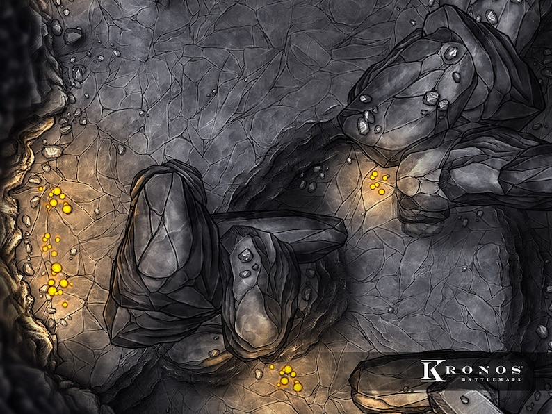 Golden Caves 4k Battlemap: 20x20 Dnd Digital Map (VTT) - Etsy