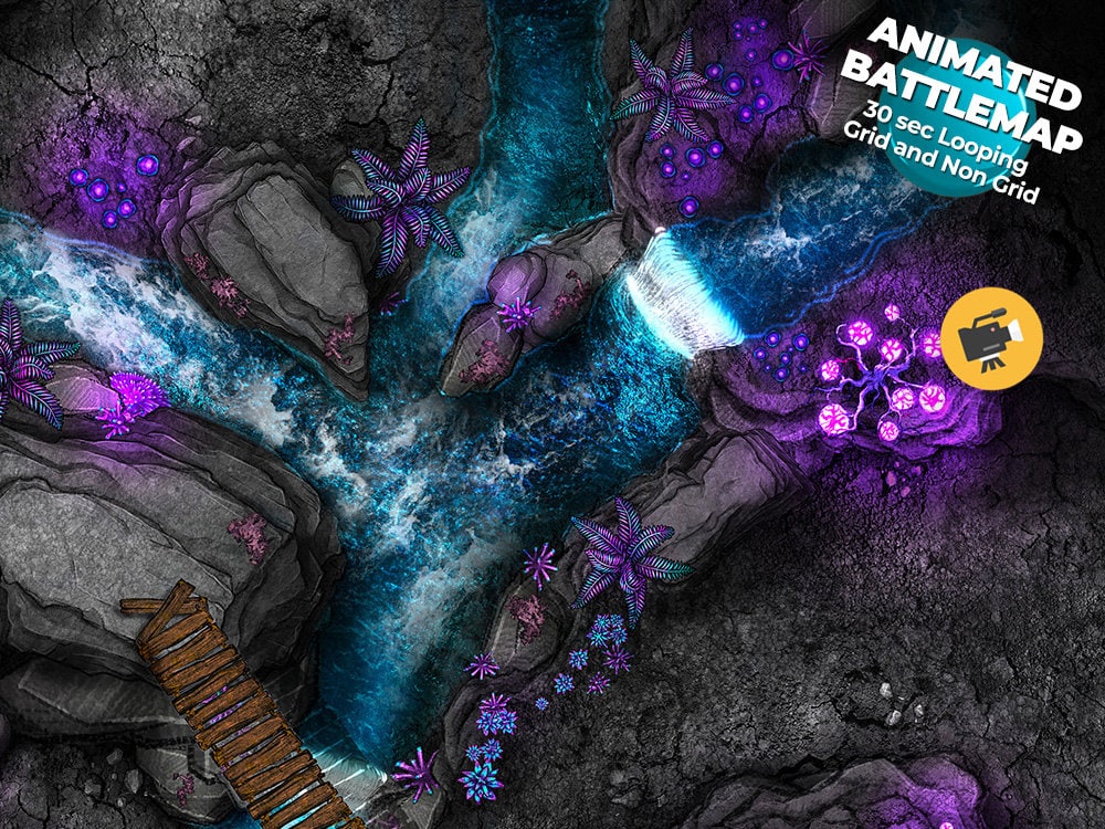 Underdark River Trident Animated Battlemap, Video, Dnd Battle Map ...